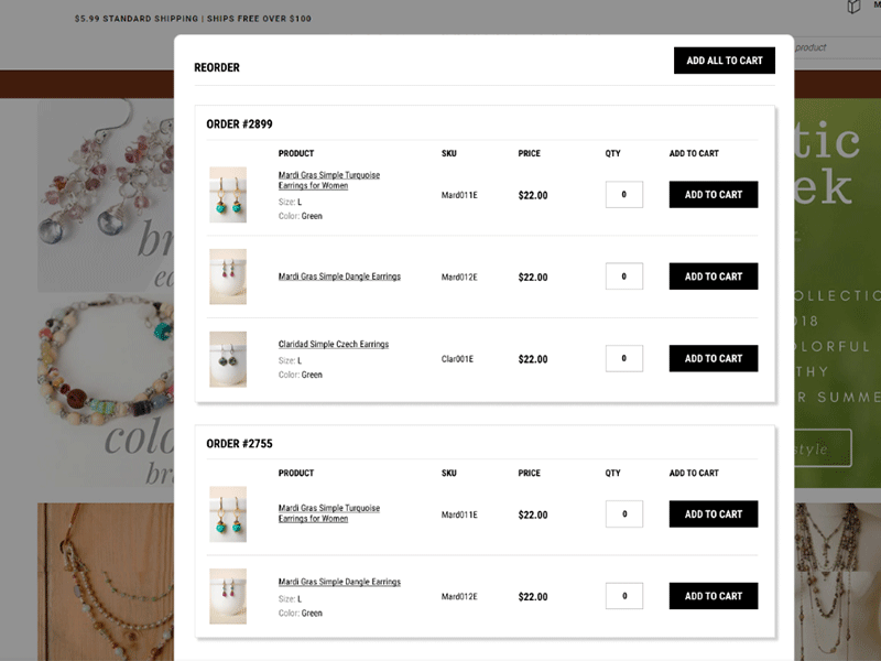Reorder Button | BigCommerce Add-On | IntuitSolutions