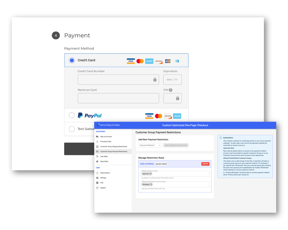 Customer Group Payment Rules for BigCommerce | IntuitSolutions